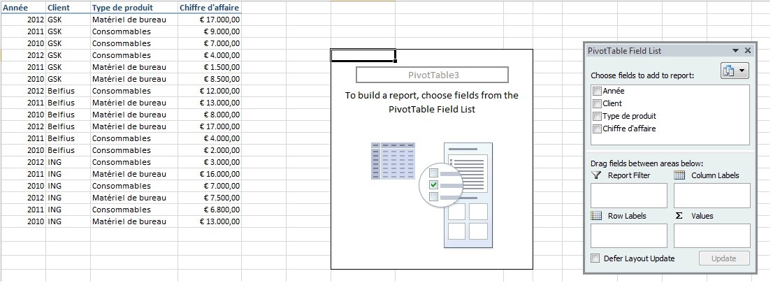 Dynamic cross tables in Excel